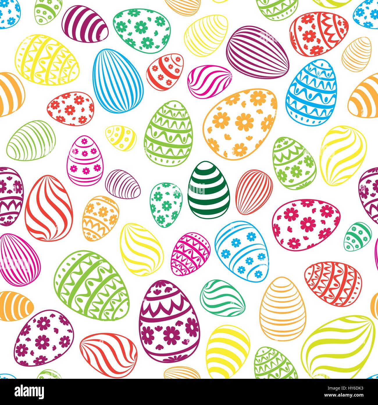 Easter egg seamless pattern. Spring holiday background for printing on fabric, paper for ...