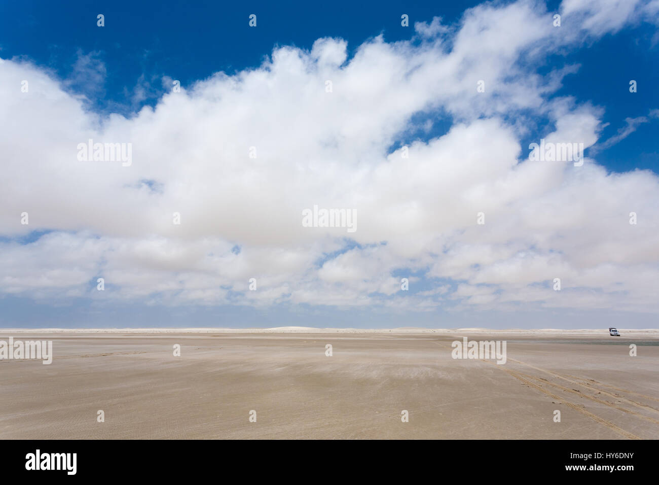White sand dunes panorama from Lencois Maranhenses National Park ...