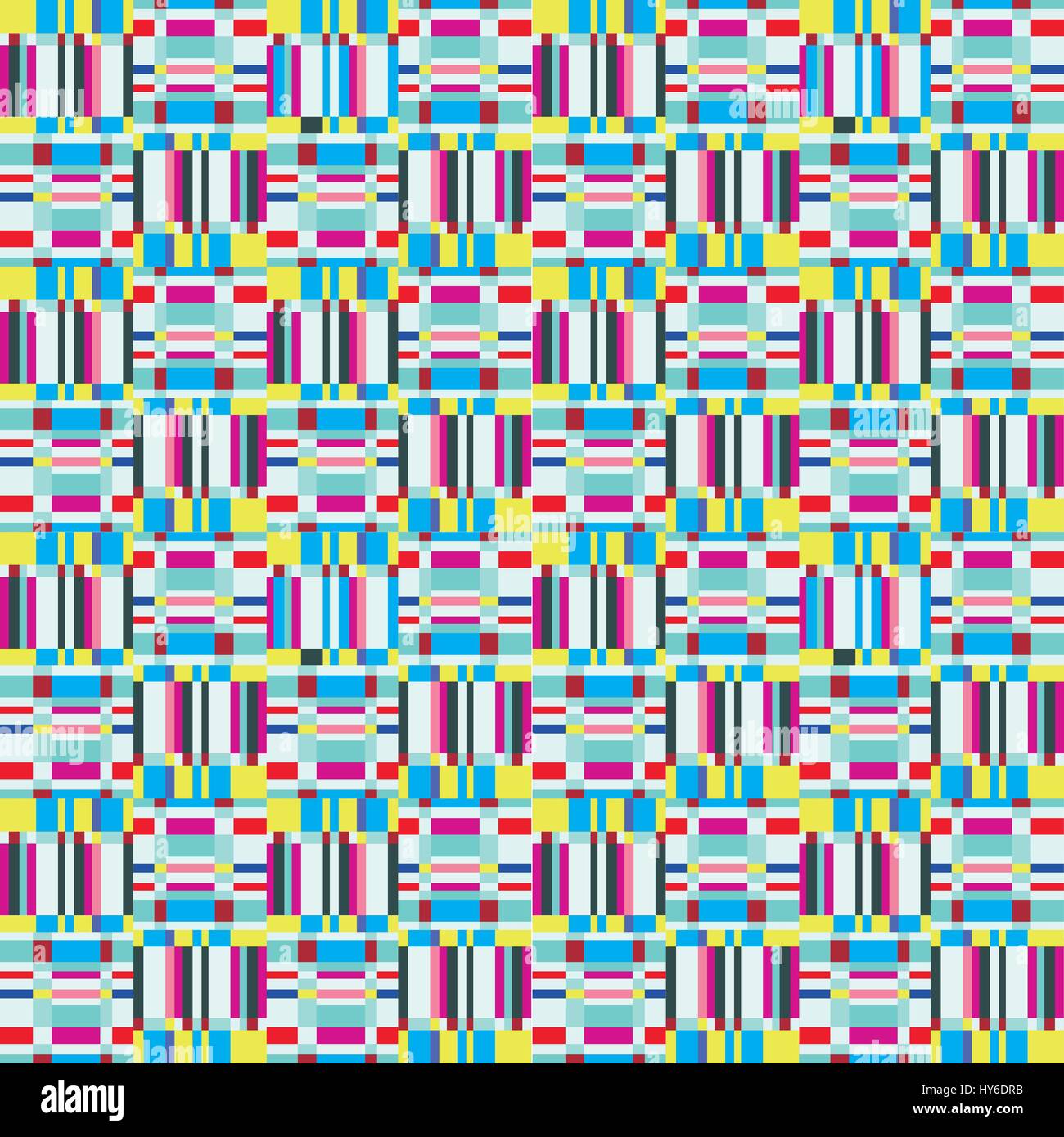 Abstract ruffle geometric seamless pattern. Pixel blink texture Stock ...