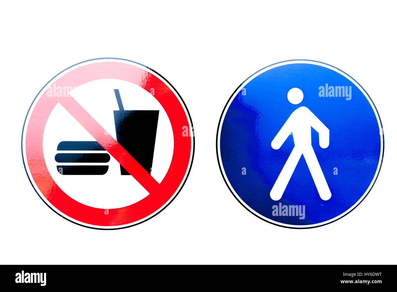 Collection of prohibition signs and warning signs Stock Photo - Alamy