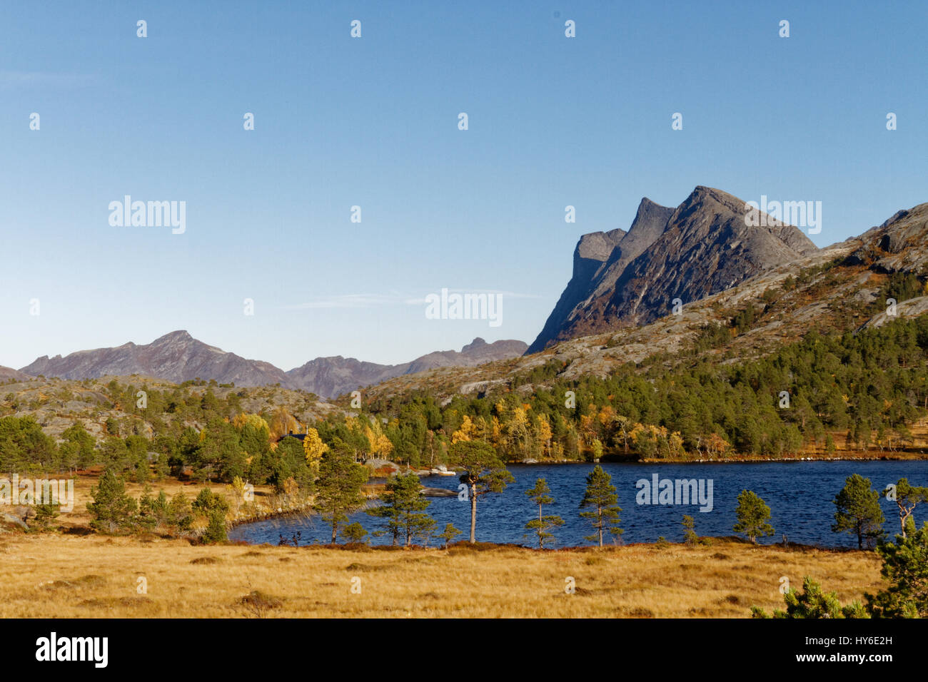 Autuminal landscapes in Heggmoen, Northern Norway Stock Photo - Alamy