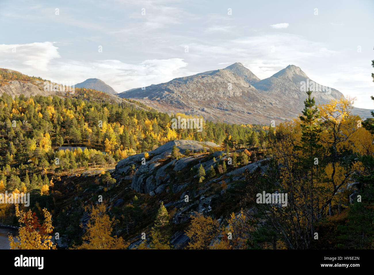 Autuminal landscapes in Heggmoen, Northern Norway Stock Photo - Alamy