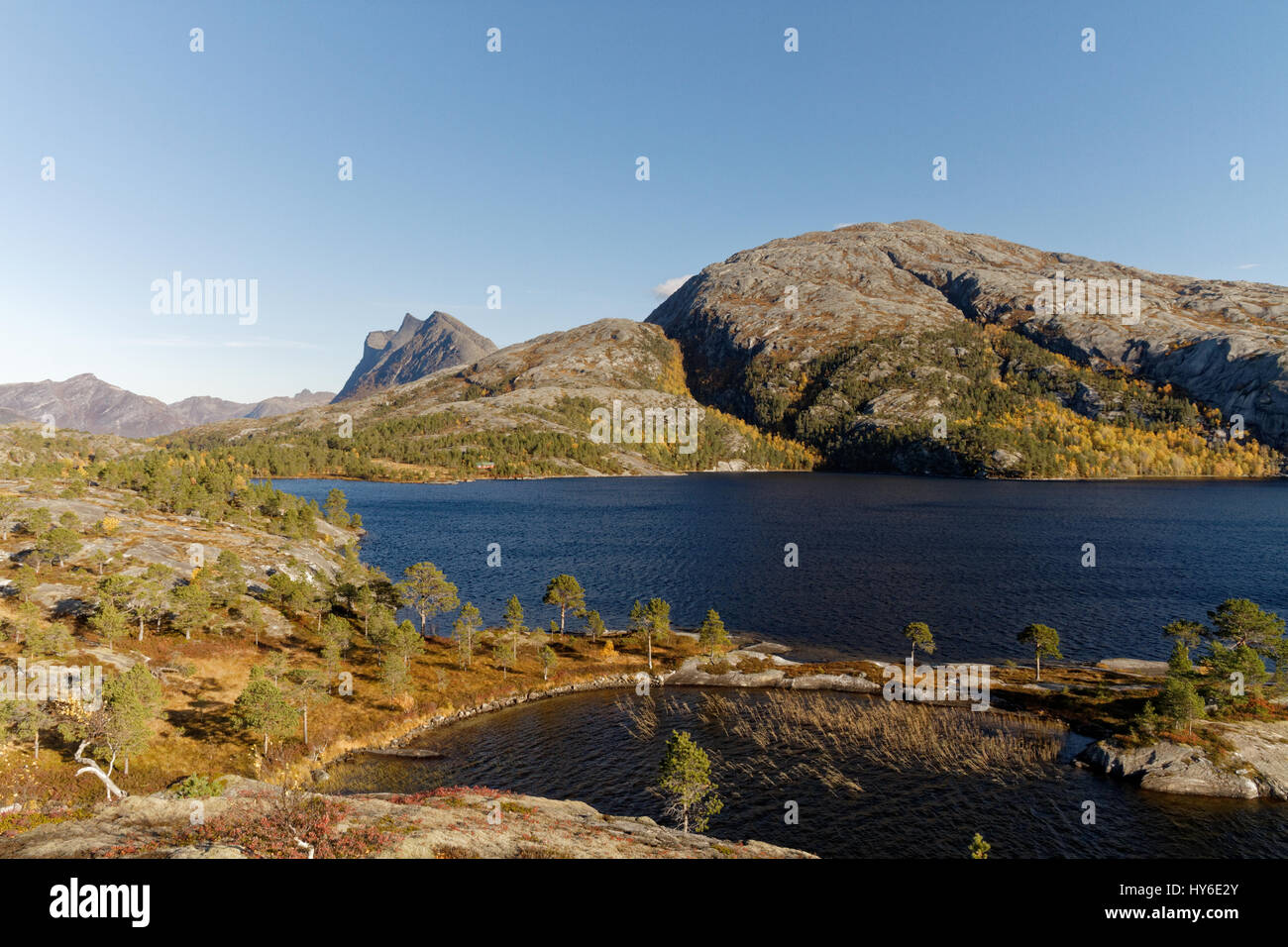 Autuminal landscapes in Heggmoen, Northern Norway Stock Photo - Alamy