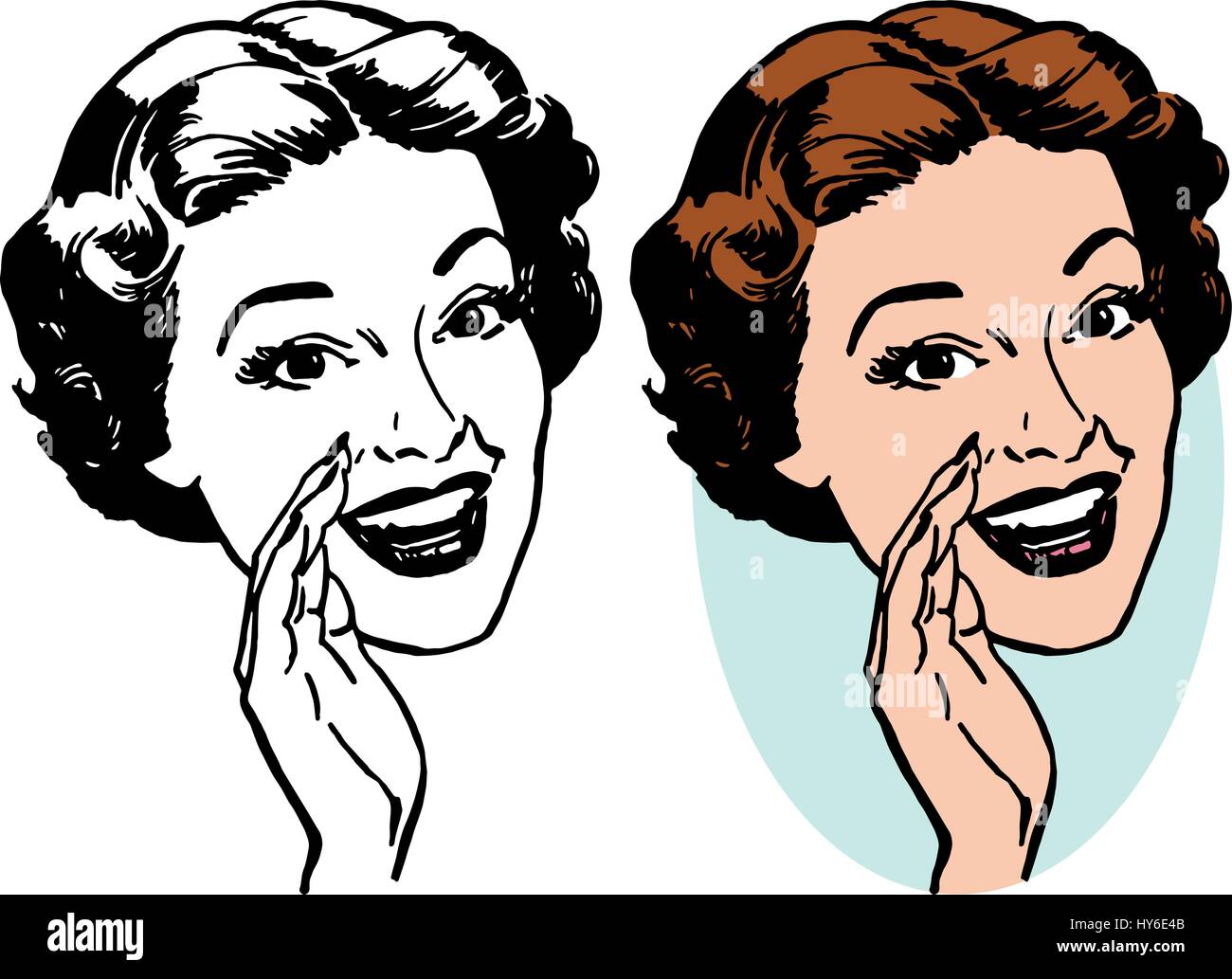 Cartoon woman shouting what hi-res stock photography and images - Alamy