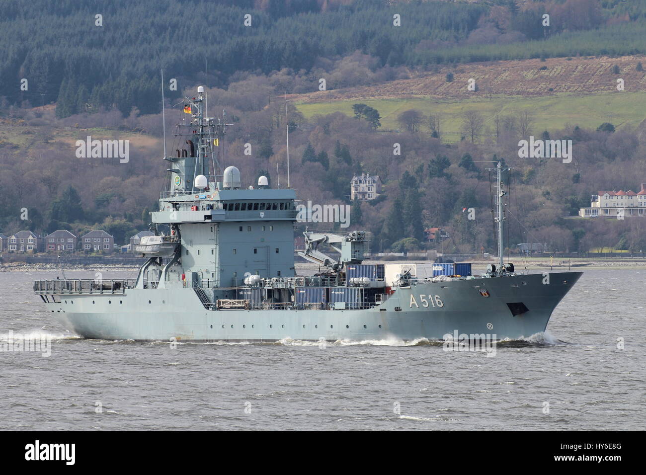 FGS Donau (A516), an Elbe-class replenishment tender operated by the ...