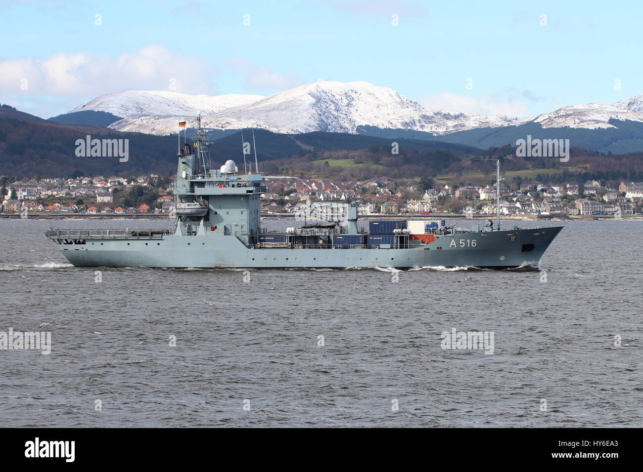 FGS Donau (A516), an Elbe-class replenishment tender operated by the ...