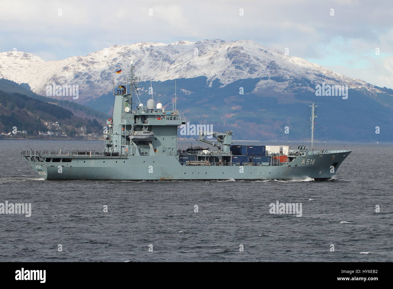 FGS Donau (A516), an Elbe-class replenishment tender operated by the ...