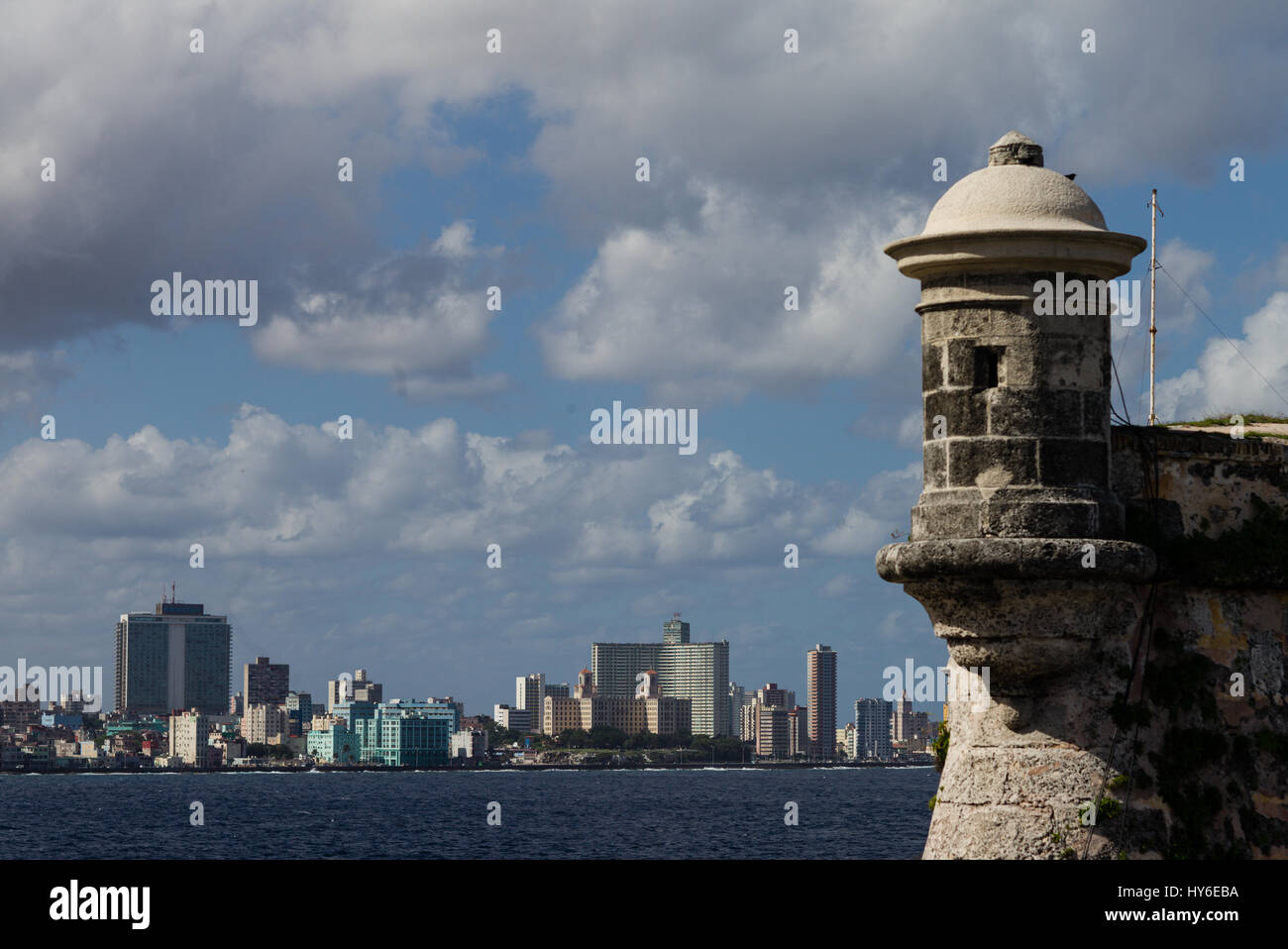 View of the harbor of Havana, Cuba, from the Fort of St. Charles and ...