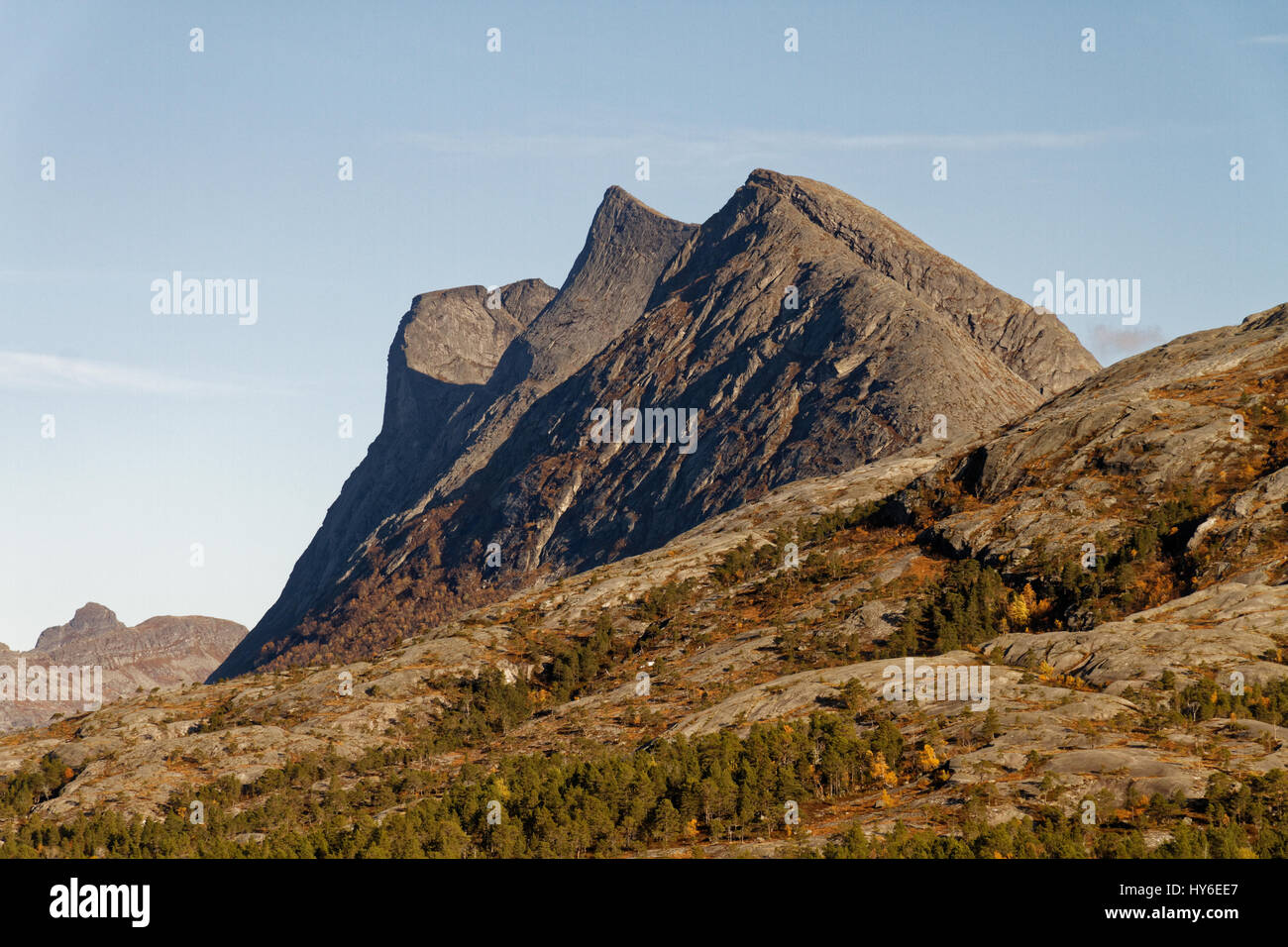Mountains of Heggmoen in Northern Norway Stock Photo - Alamy