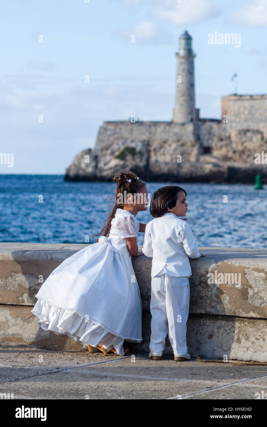 Girl On Malecon Havana Cuba High Resolution Stock Photography and ...