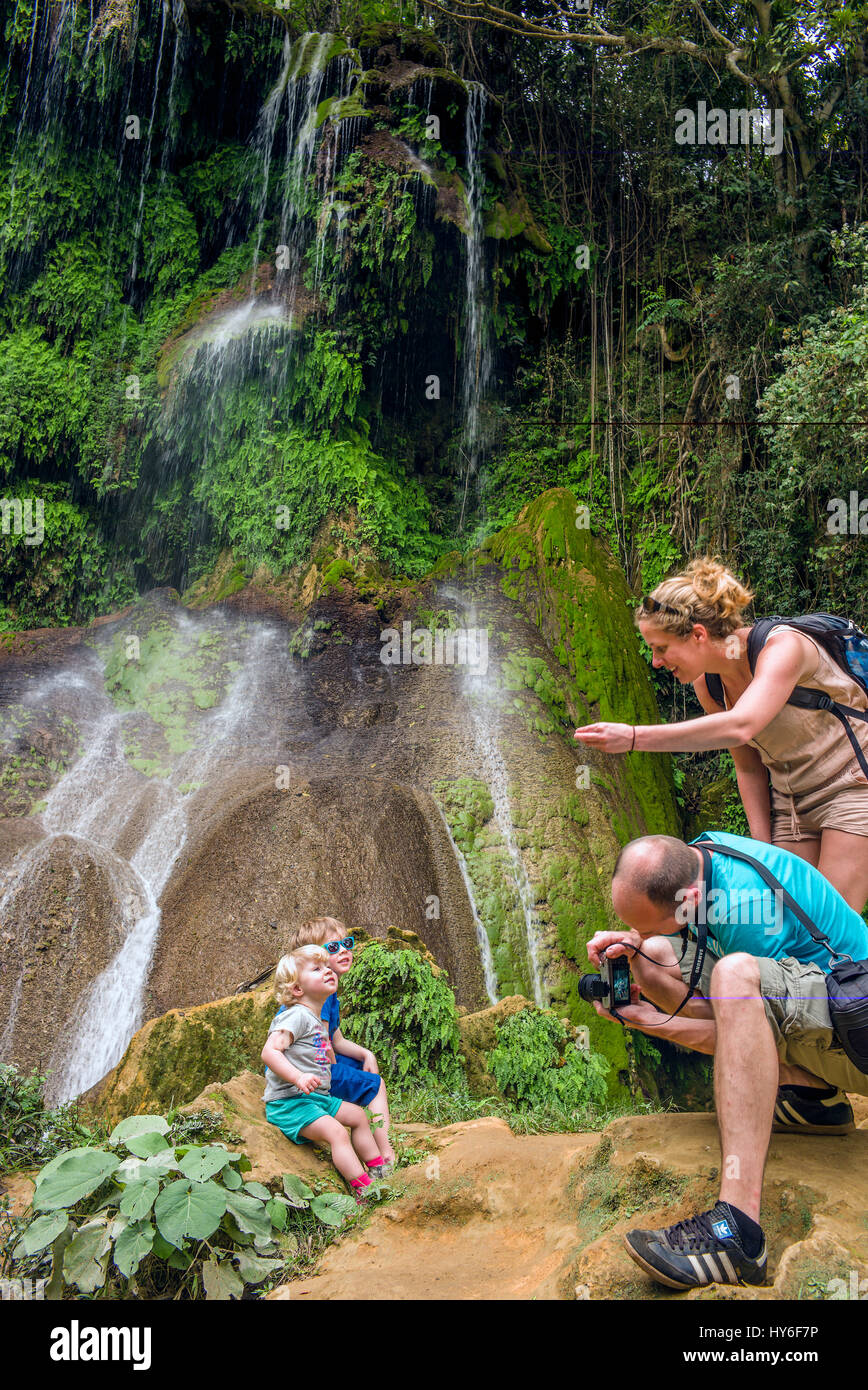 El Nicho waterfalls and botanical gardens near Cienfuegos Stock Photo ...