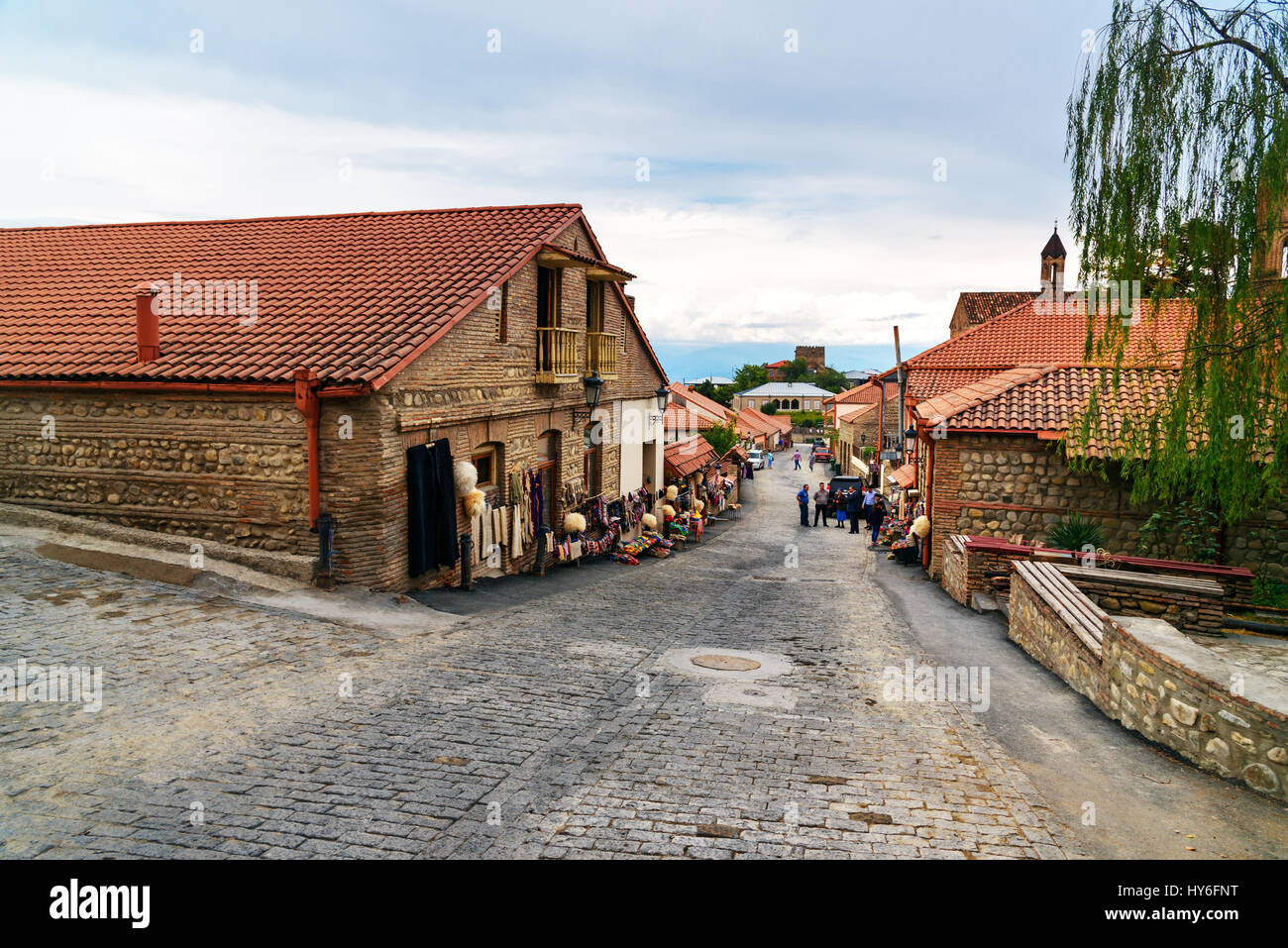 Signagi, Georgia - Sent 16, 2016: View of street in Signagi or ...