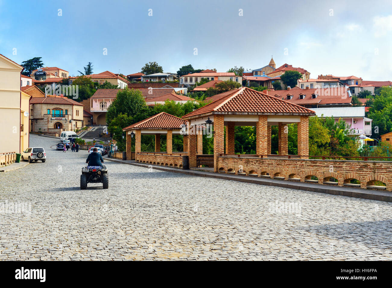 Signagi, Georgia - Sent 17, 2016: View of street in Signagi or ...