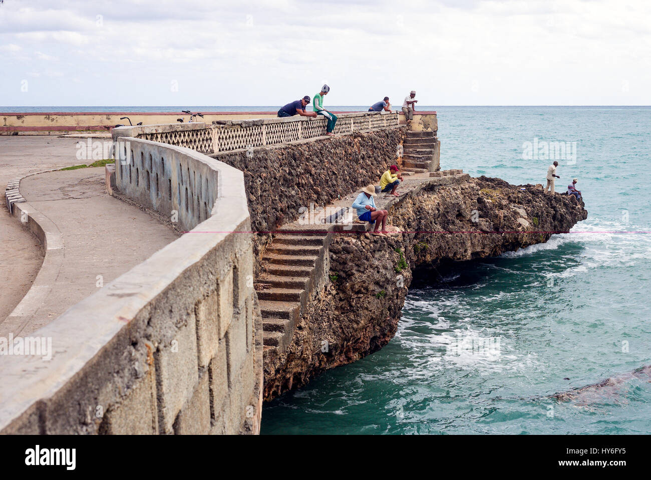 Street scenes from Baracoa, Cuba, malecon, markets, and people Stock ...