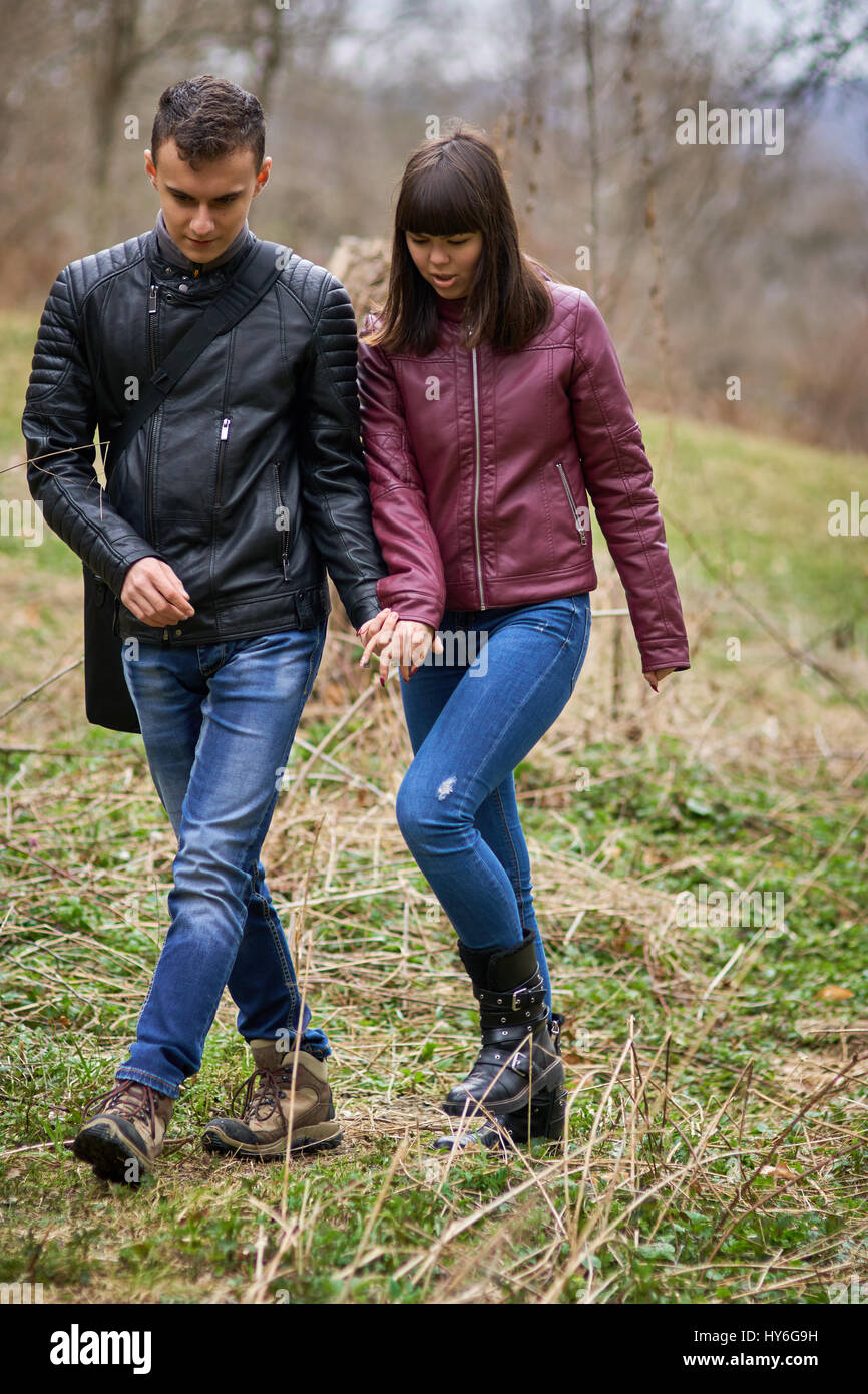 Teens in the woods hi-res stock photography and images - Alamy