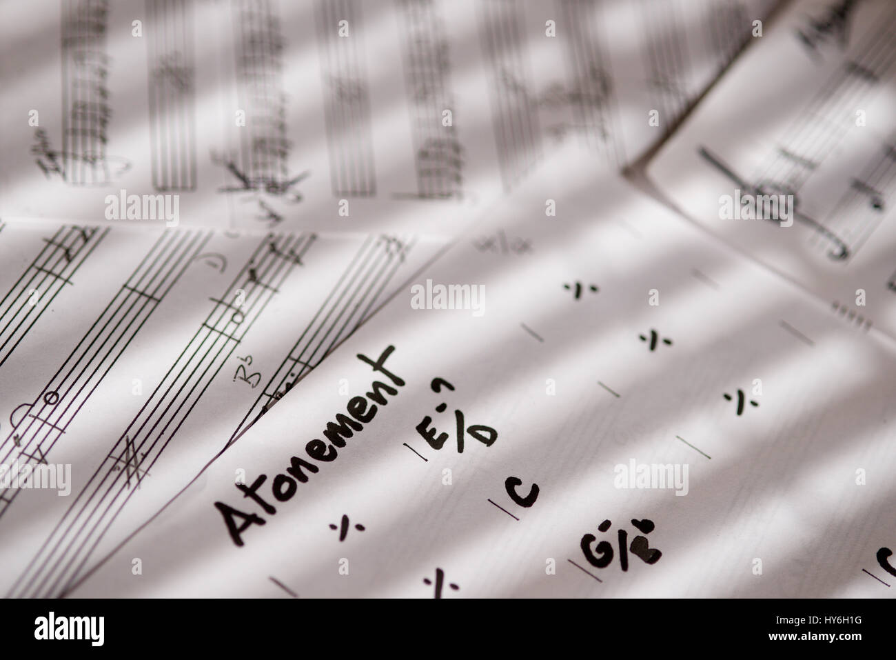 Abstract of sheet music Stock Photo - Alamy
