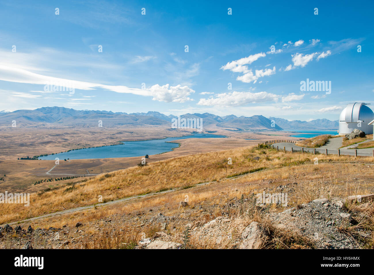 Mackenzie country viewed from Mount John. This is New Zealands premier ...