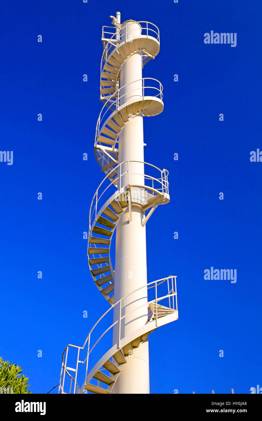 Spiral Stairs Aside Gas Holder at Nishi-Tokyo city Tokyo Japan Stock ...