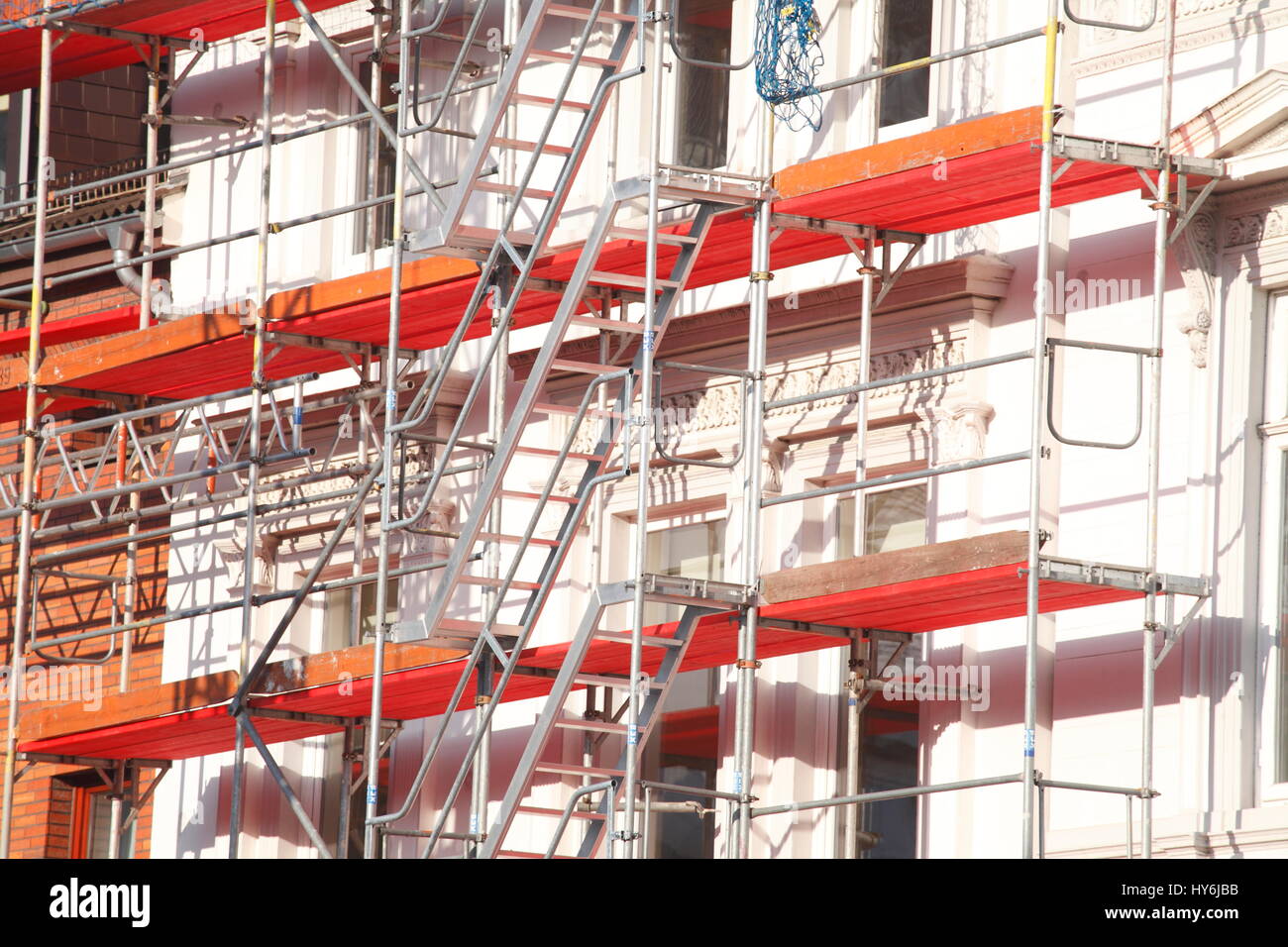 Construction site, scaffold, Ladder Stock Photo - Alamy