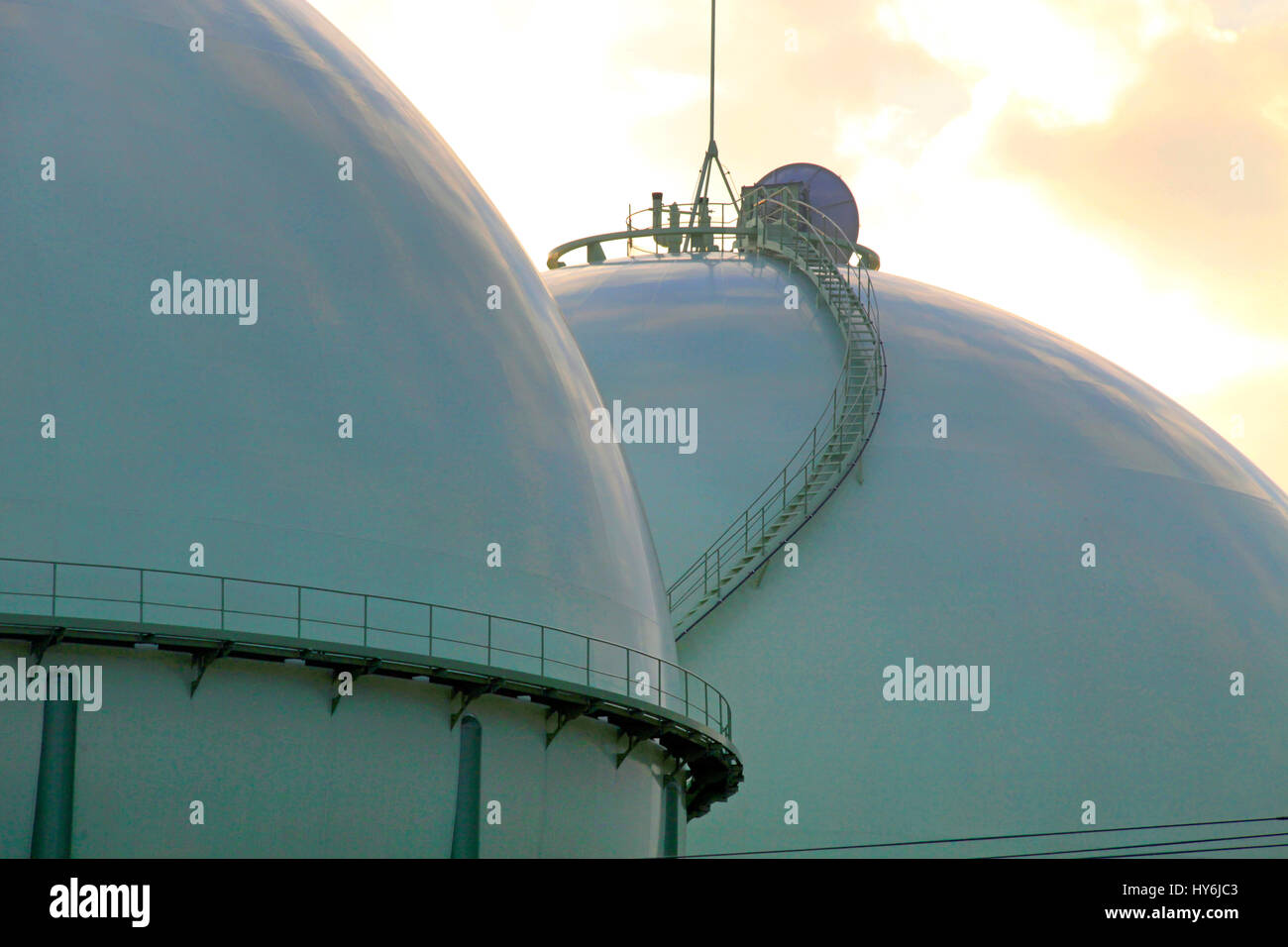 Gas Holders at Nishi-Tokyo city Tokyo Japan Stock Photo - Alamy