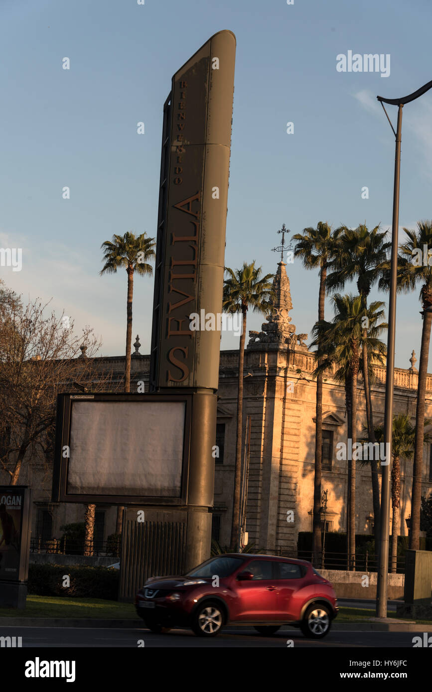 Welcome to seville road sign hi-res stock photography and images - Alamy
