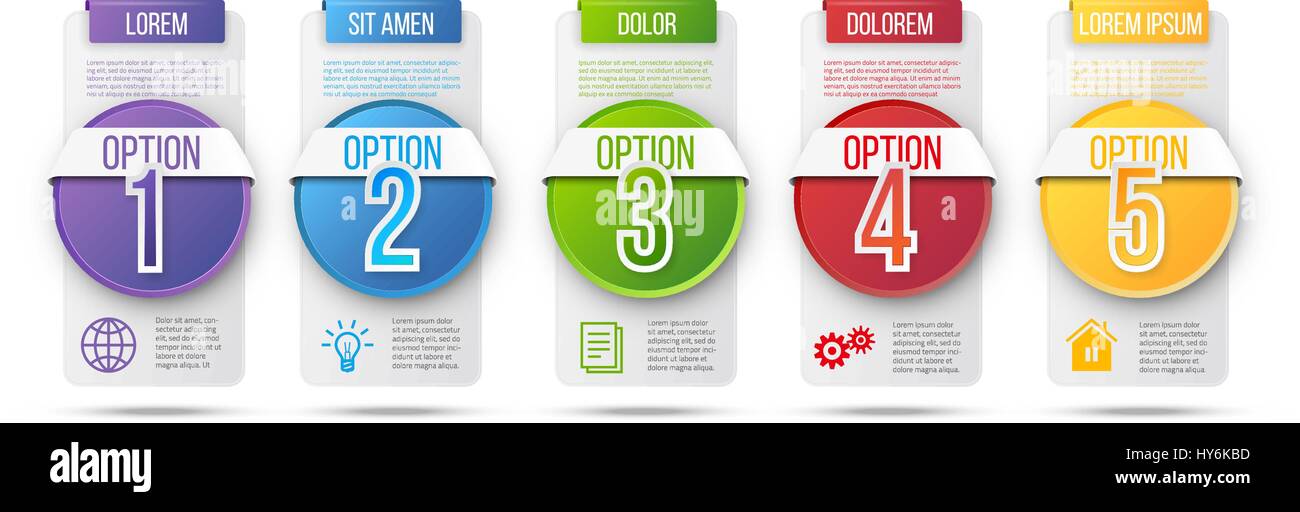 Business infographics cards or labels icons Stock Vector Image & Art ...
