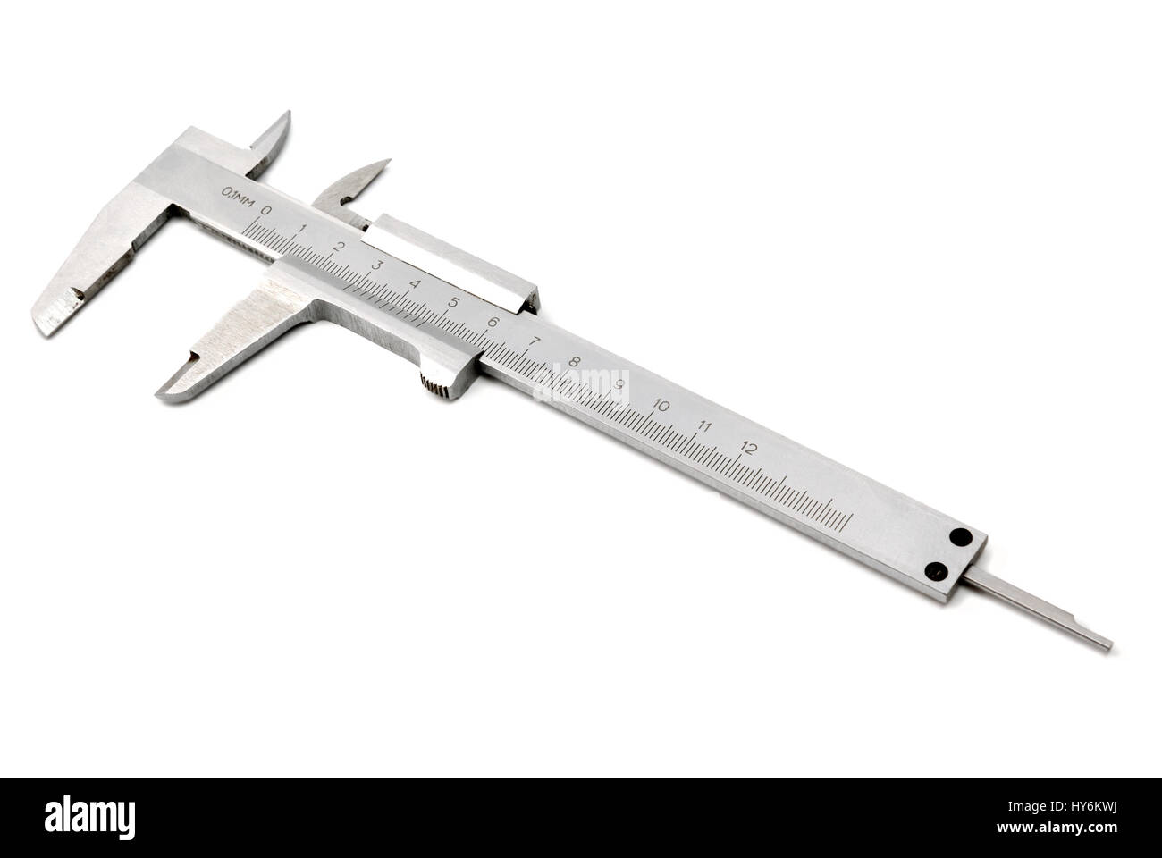 Caliper and ruler measurement Cut Out Stock Images & Pictures - Alamy