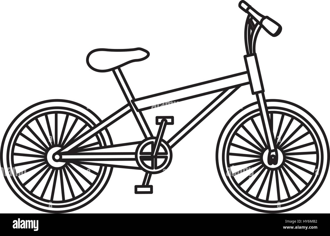 monochrome contour of sport bike in white background Stock Vector Image ...