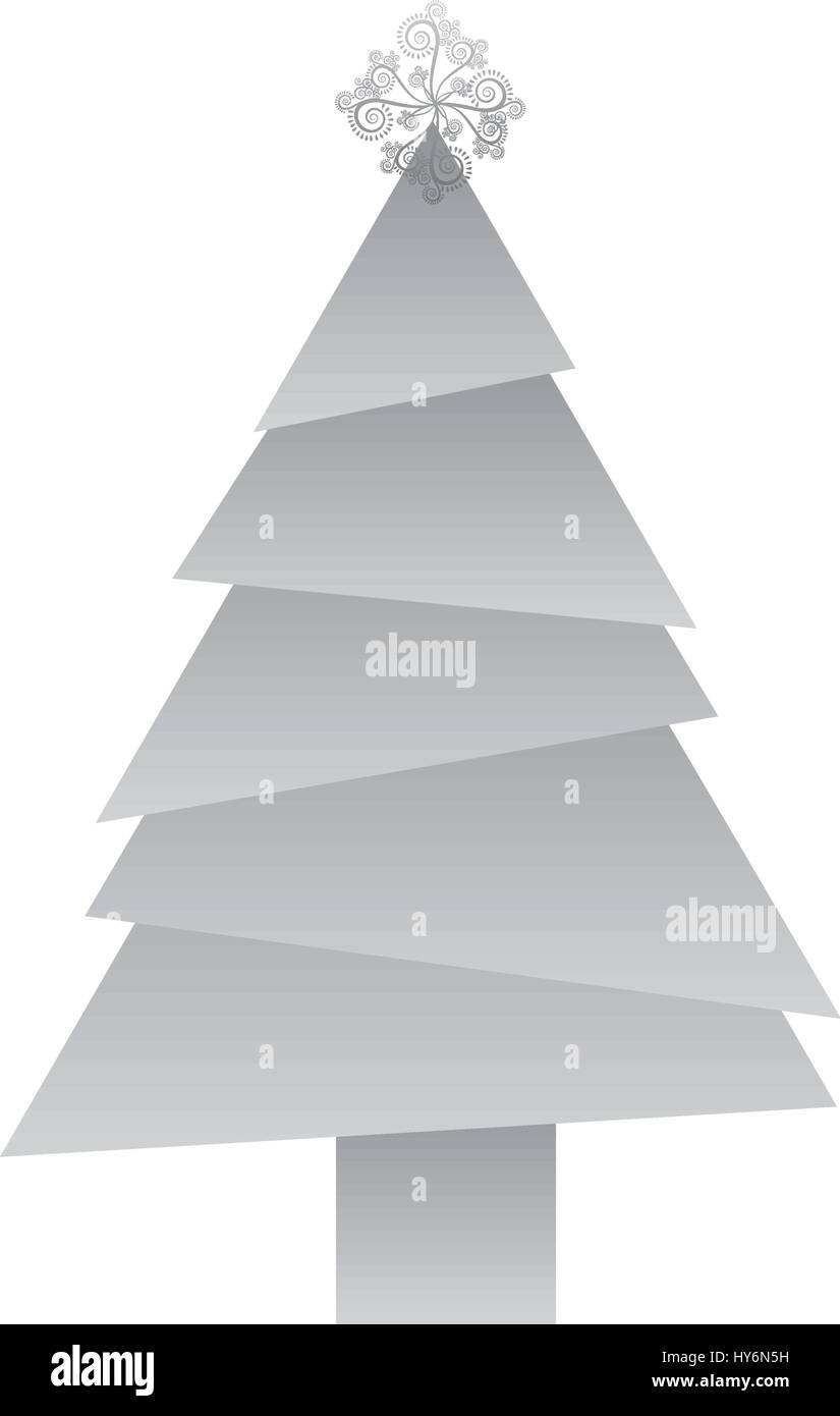 grayscale silhouette of christmas tree Stock Vector Image & Art - Alamy