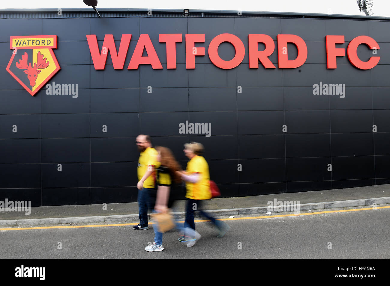 Watford fans outside the ground before the Premier League match at ...