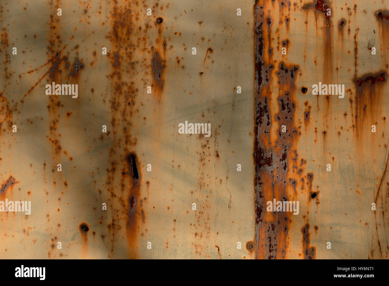 Colored rusty stained metal wall texture pattern Stock Photo - Alamy