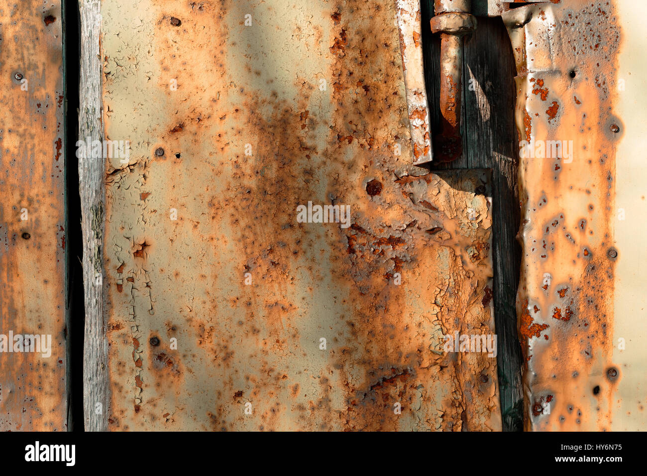 Colored rusty stained metal wall texture pattern Stock Photo - Alamy