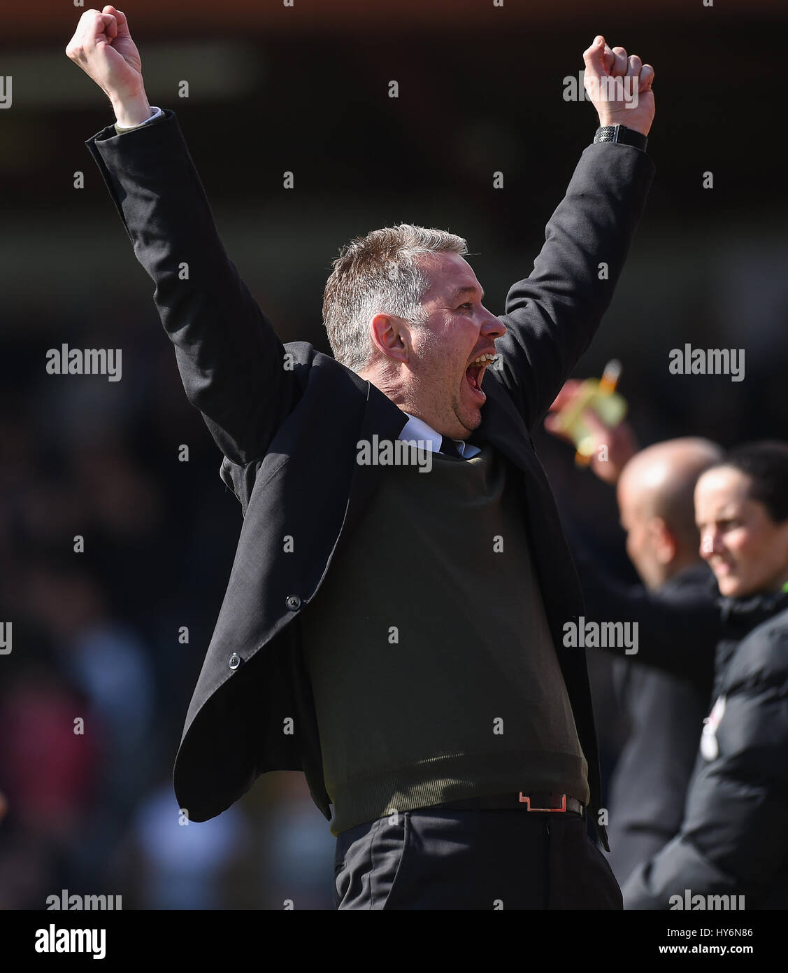 Doncaster Rovers managers Darren Ferguson celebrates his sides third ...