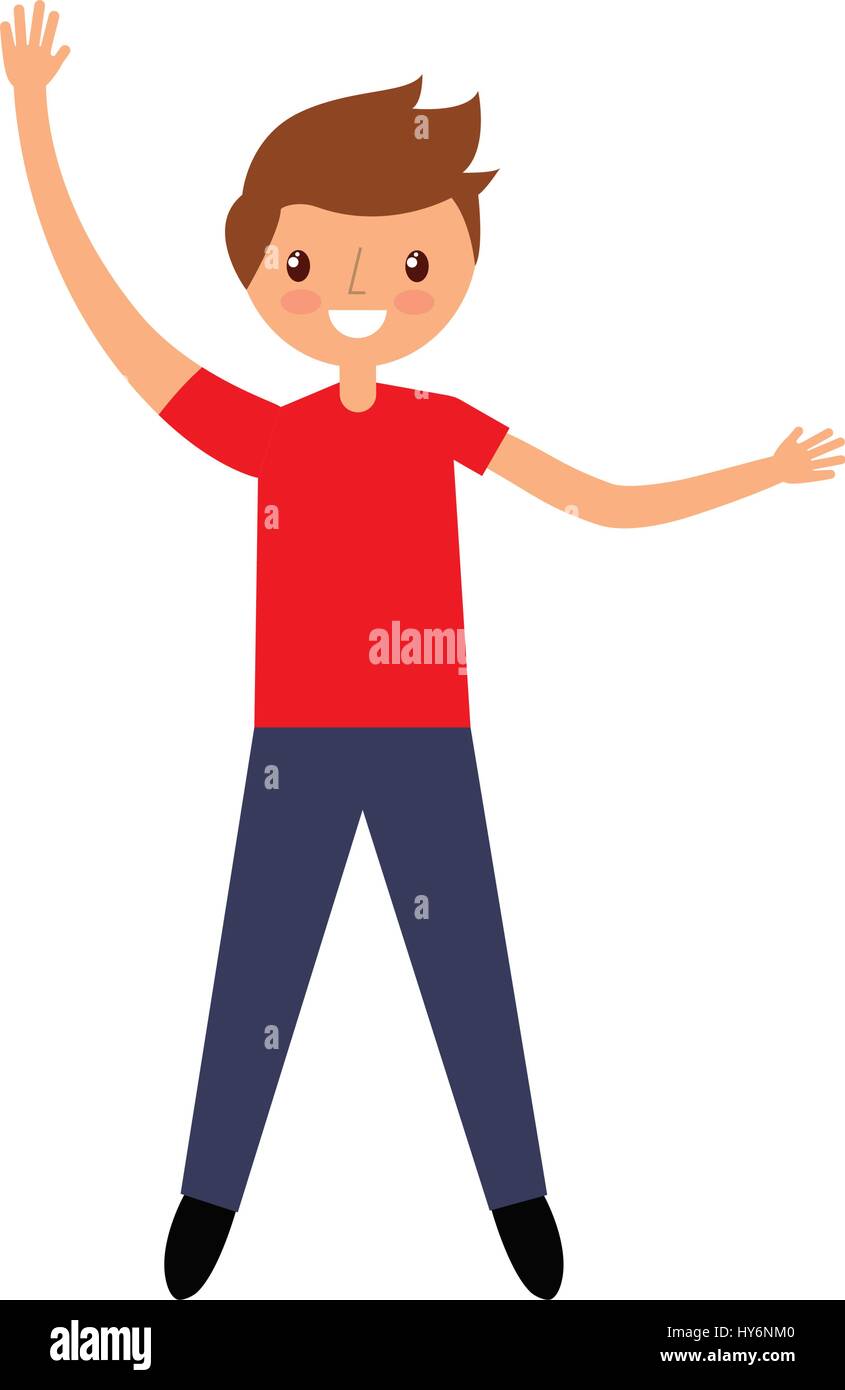 Excited young man feeling Stock Vector Images - Alamy