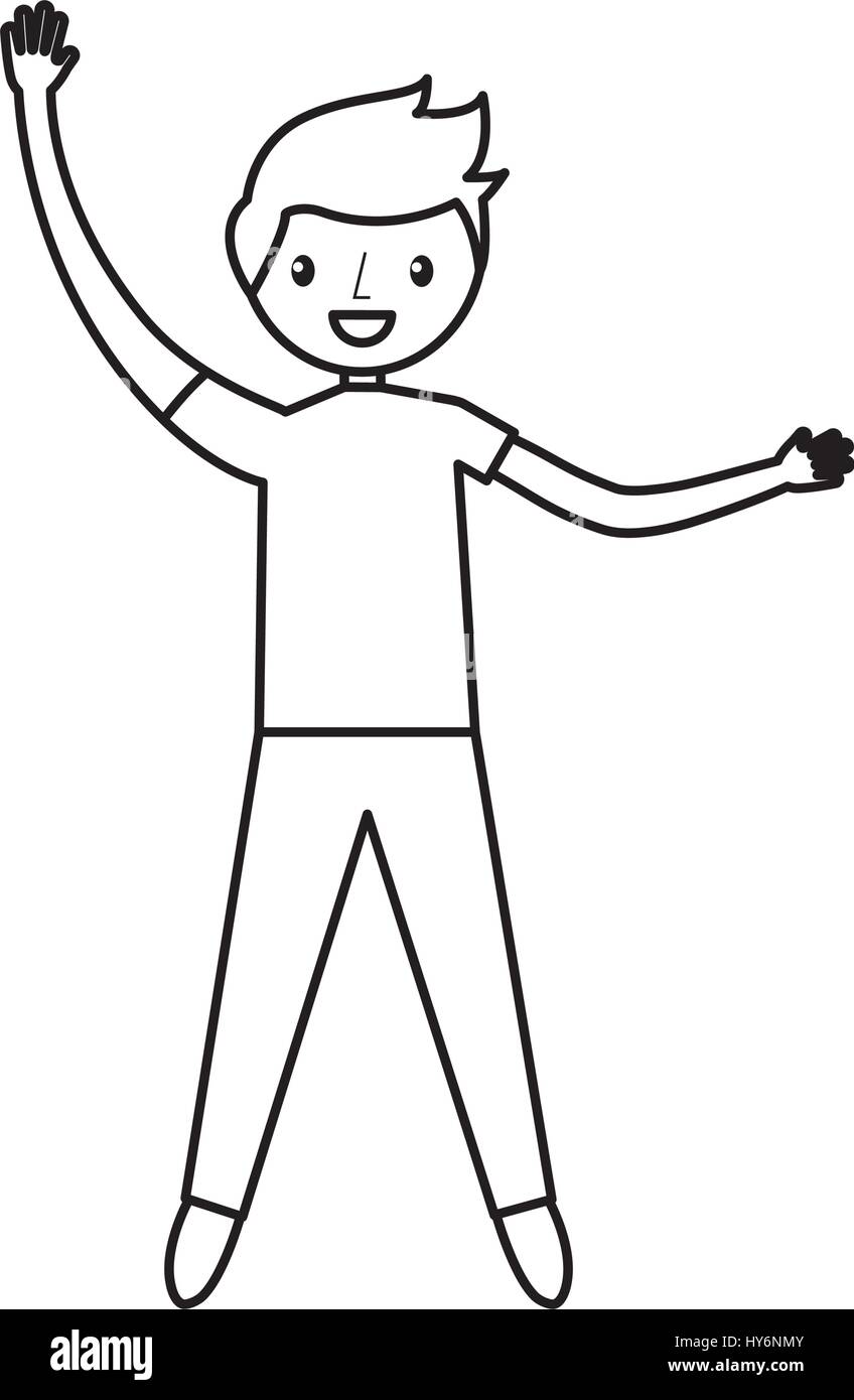 Excited young man feeling Stock Vector Images - Alamy