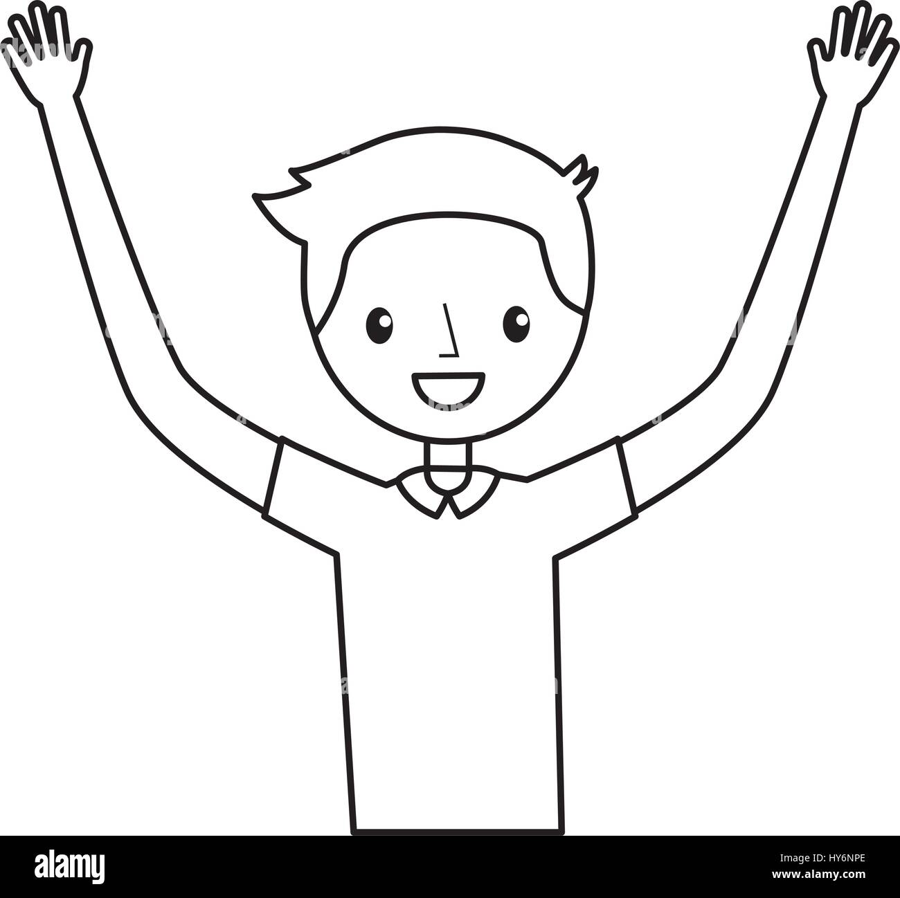 Excited young man winner Black and White Stock Photos & Images - Alamy