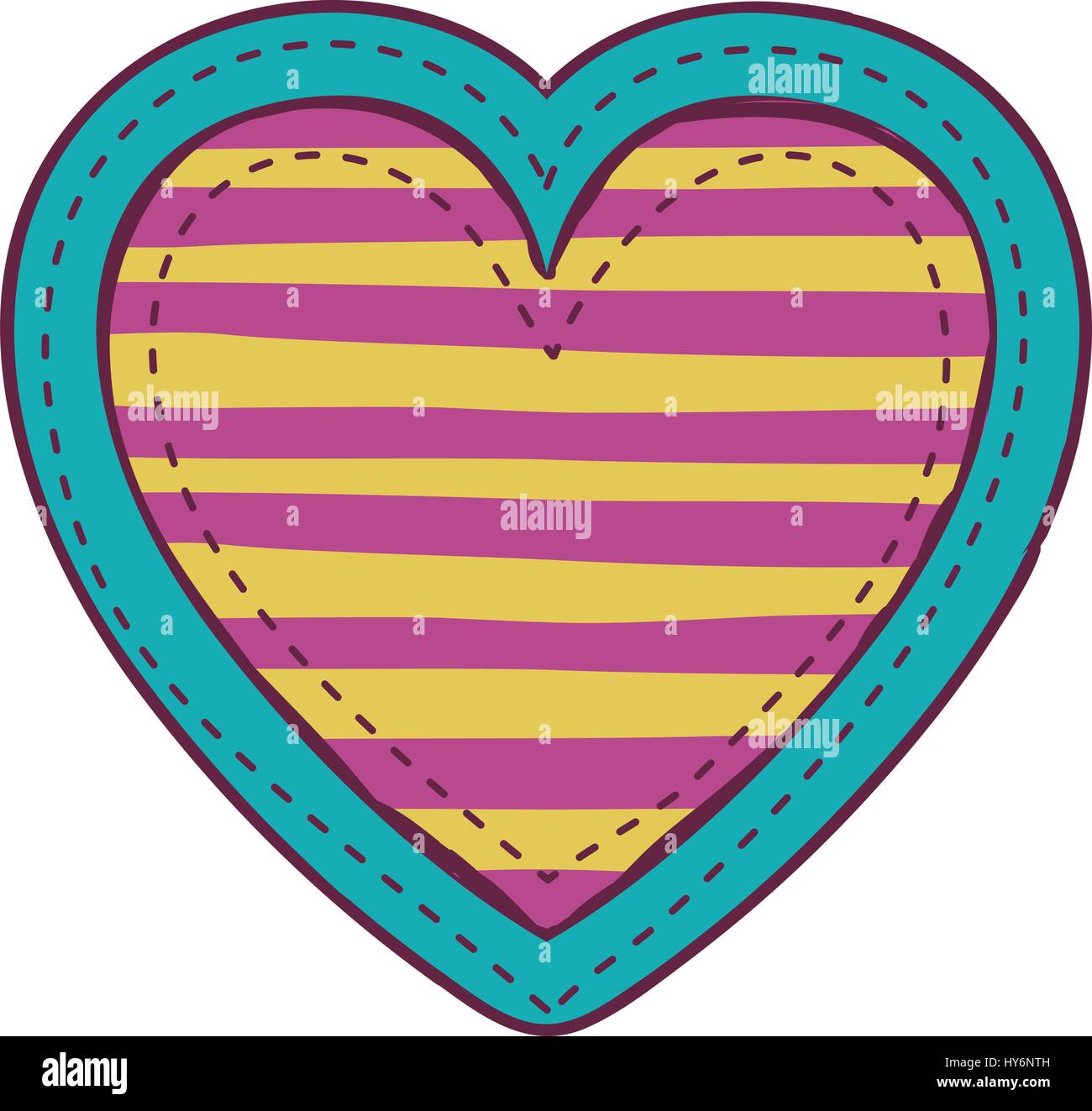 colorful heart shape with lines pattern Stock Vector Image & Art - Alamy