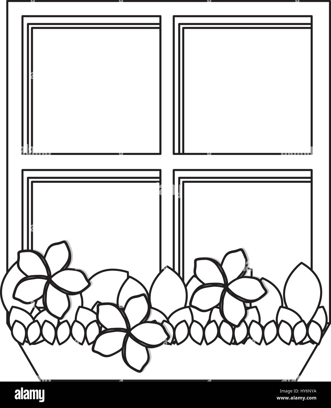 Old building window closed Stock Vector Images - Alamy