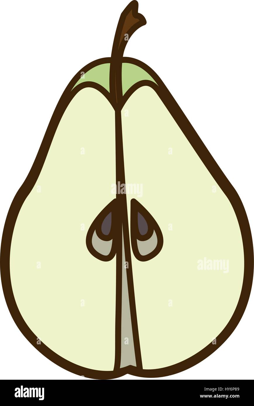 colorful realistic slice green pear fruit food Stock Vector Image & Art ...