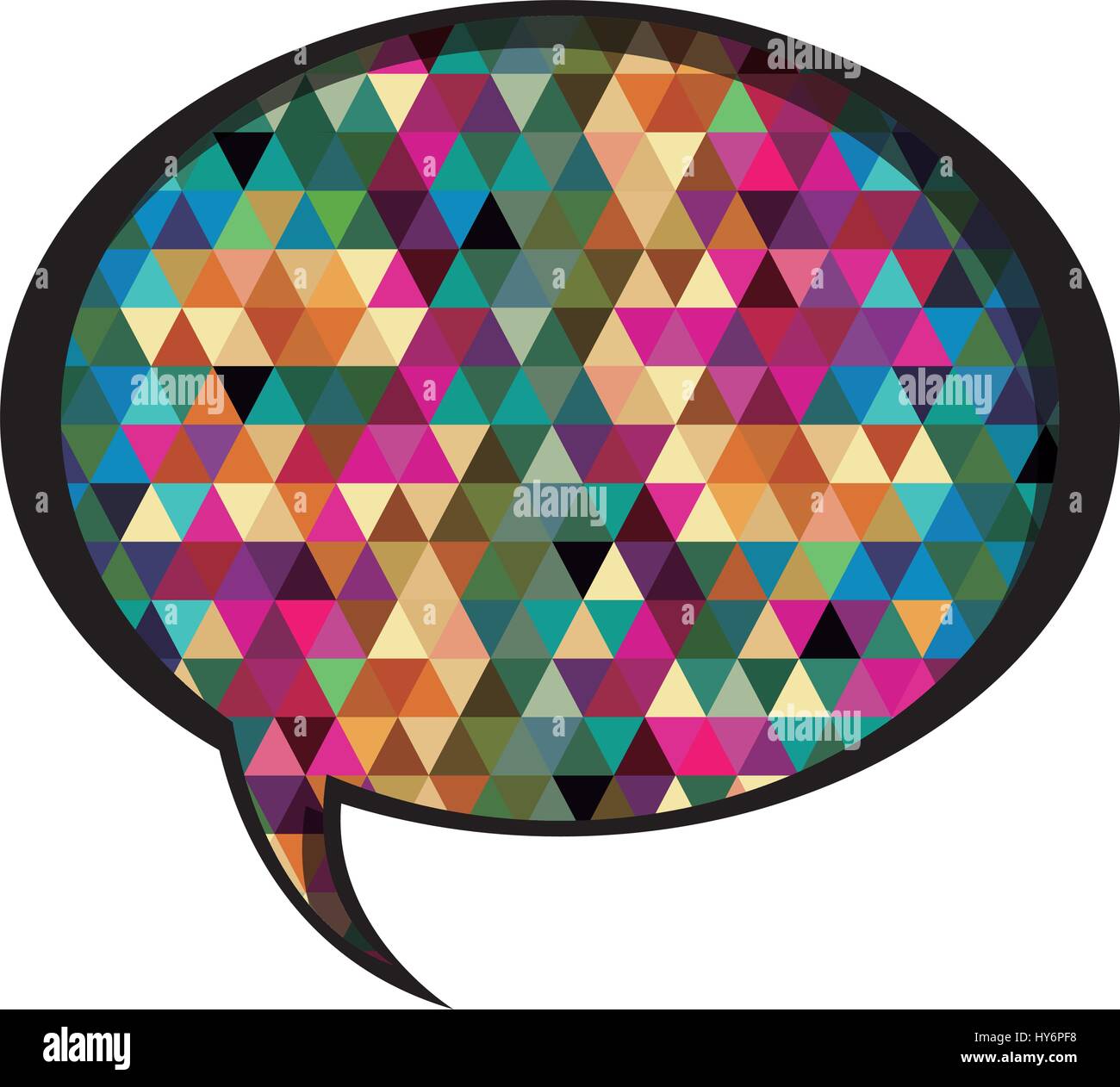 colorful oval speech with abstract background Stock Vector Image & Art ...