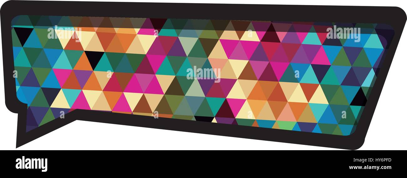 colorful rectangular speech with abstract background Stock Vector Image ...