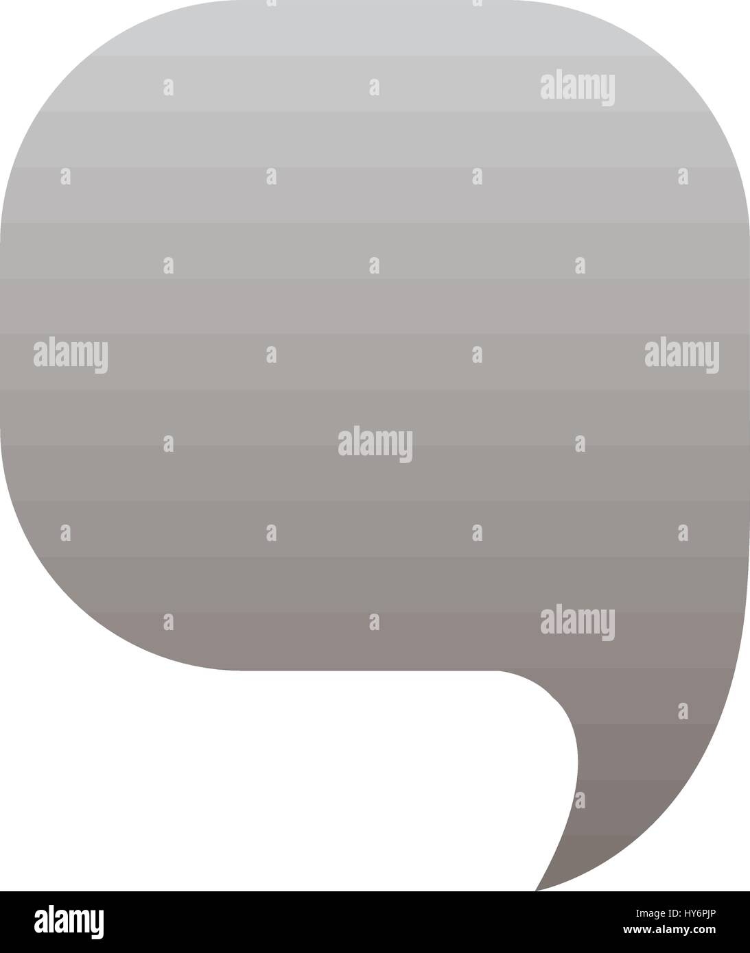 silhouette of rounded square speech in grayscale color Stock Vector ...