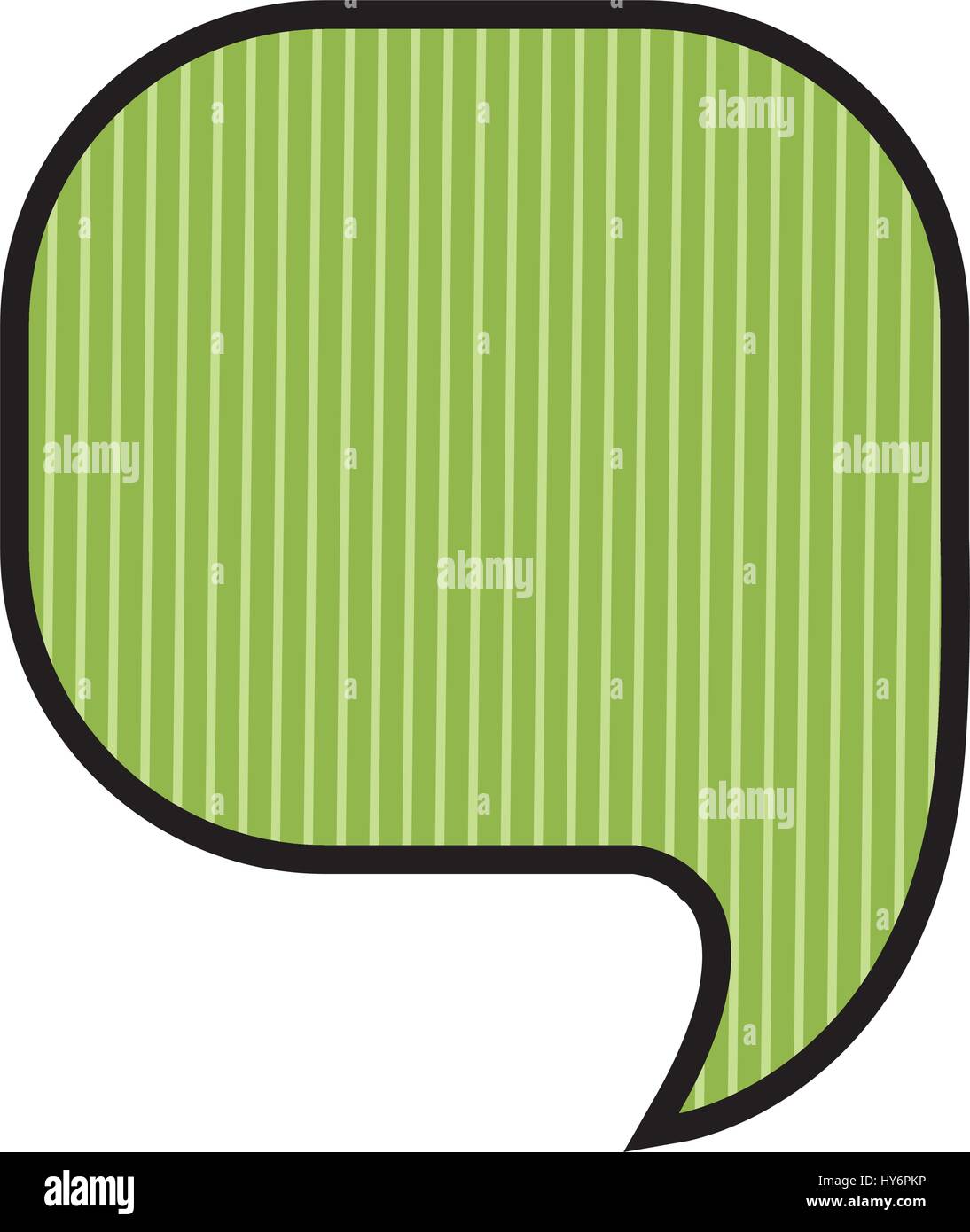 silhouette of rounded square speech in green background with vertical ...