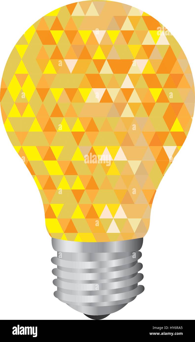 background with yellow light bulb and abstract glass Stock Vector Image ...