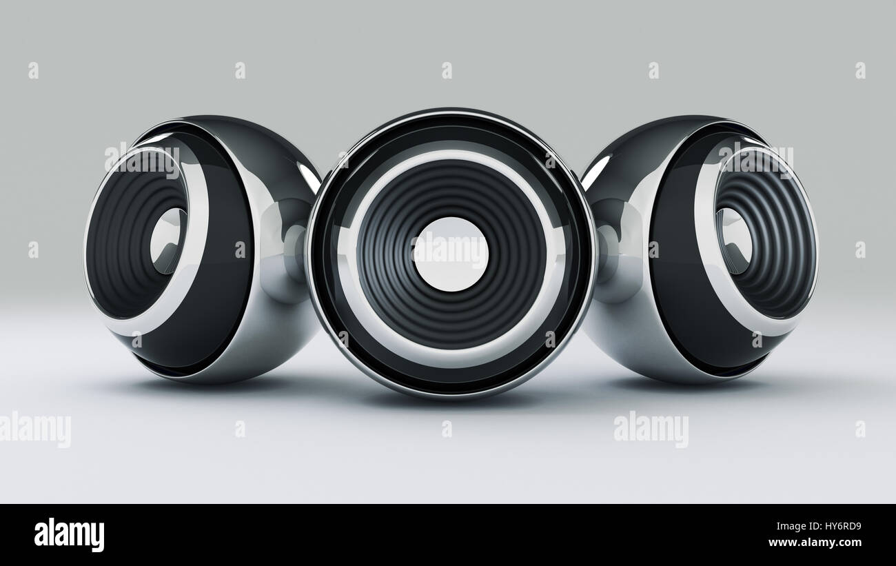 sphere speaker 3D Stock Photo - Alamy