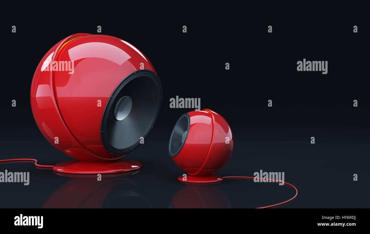 sphere speaker 3D Stock Photo - Alamy