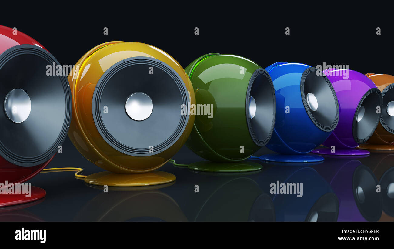 sphere speaker 3D Stock Photo - Alamy