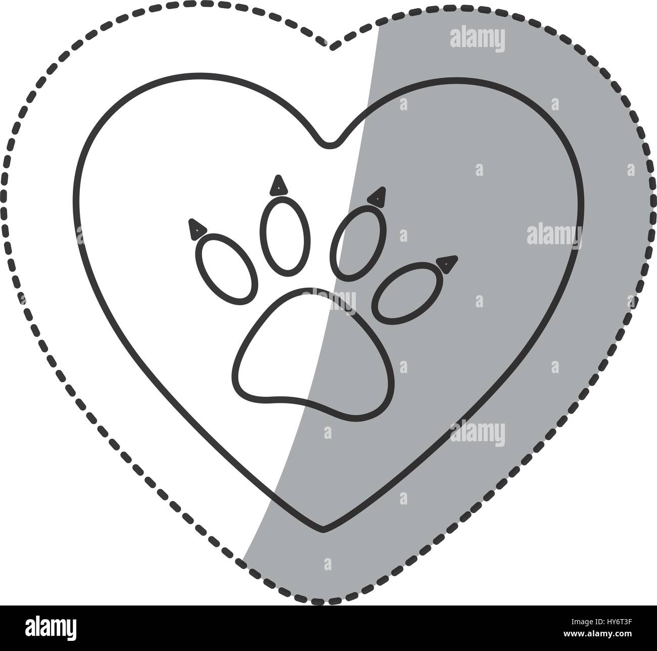 Puppy with heart shape mark Stock Vector Images - Alamy