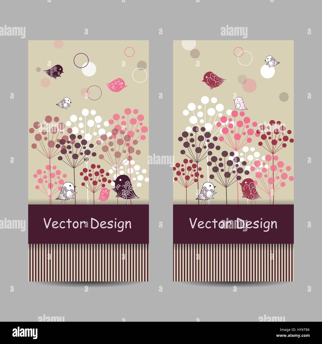 Vertical border bright spring Stock Vector Images - Alamy