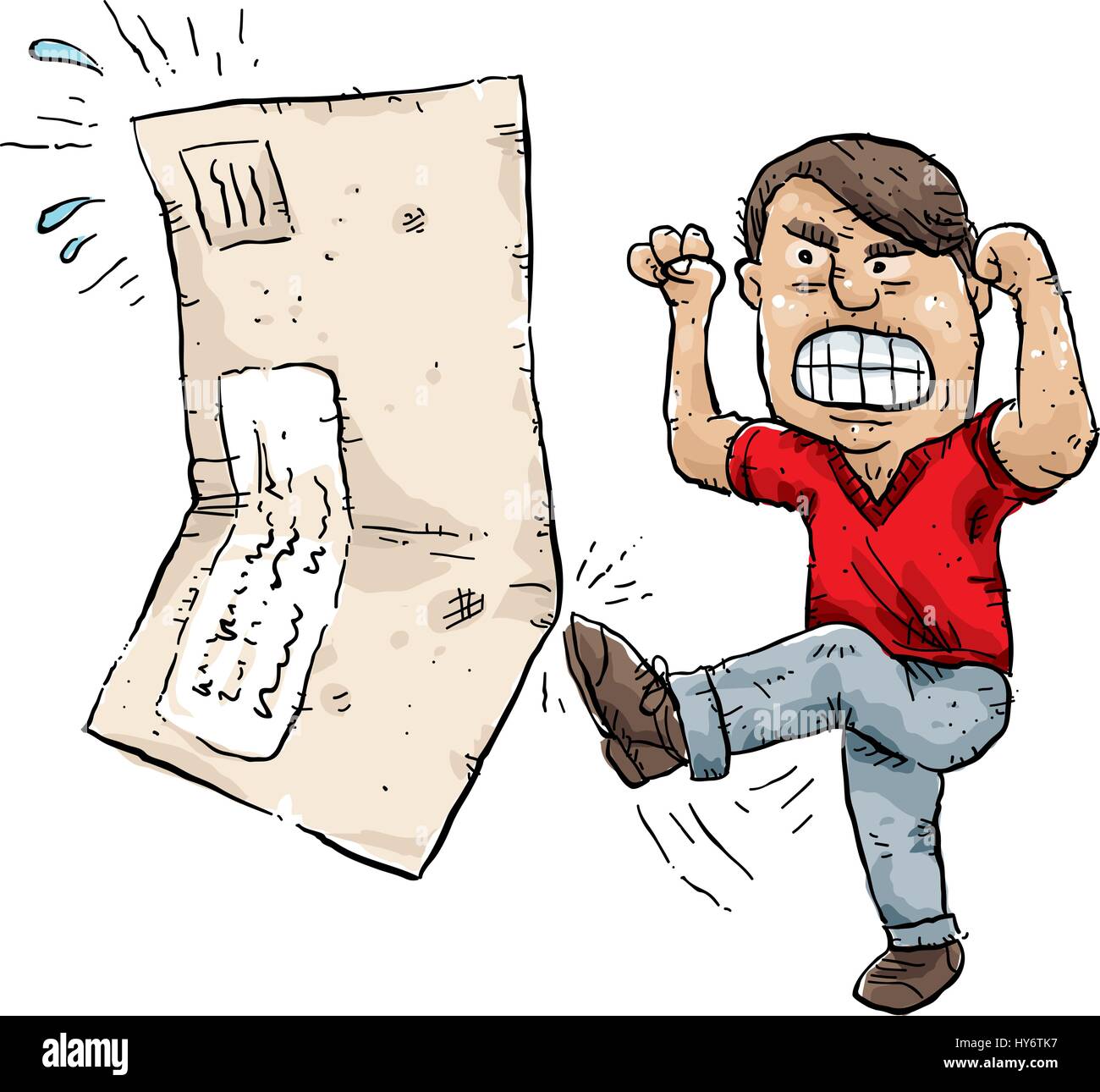 Angry Kicking Clipart